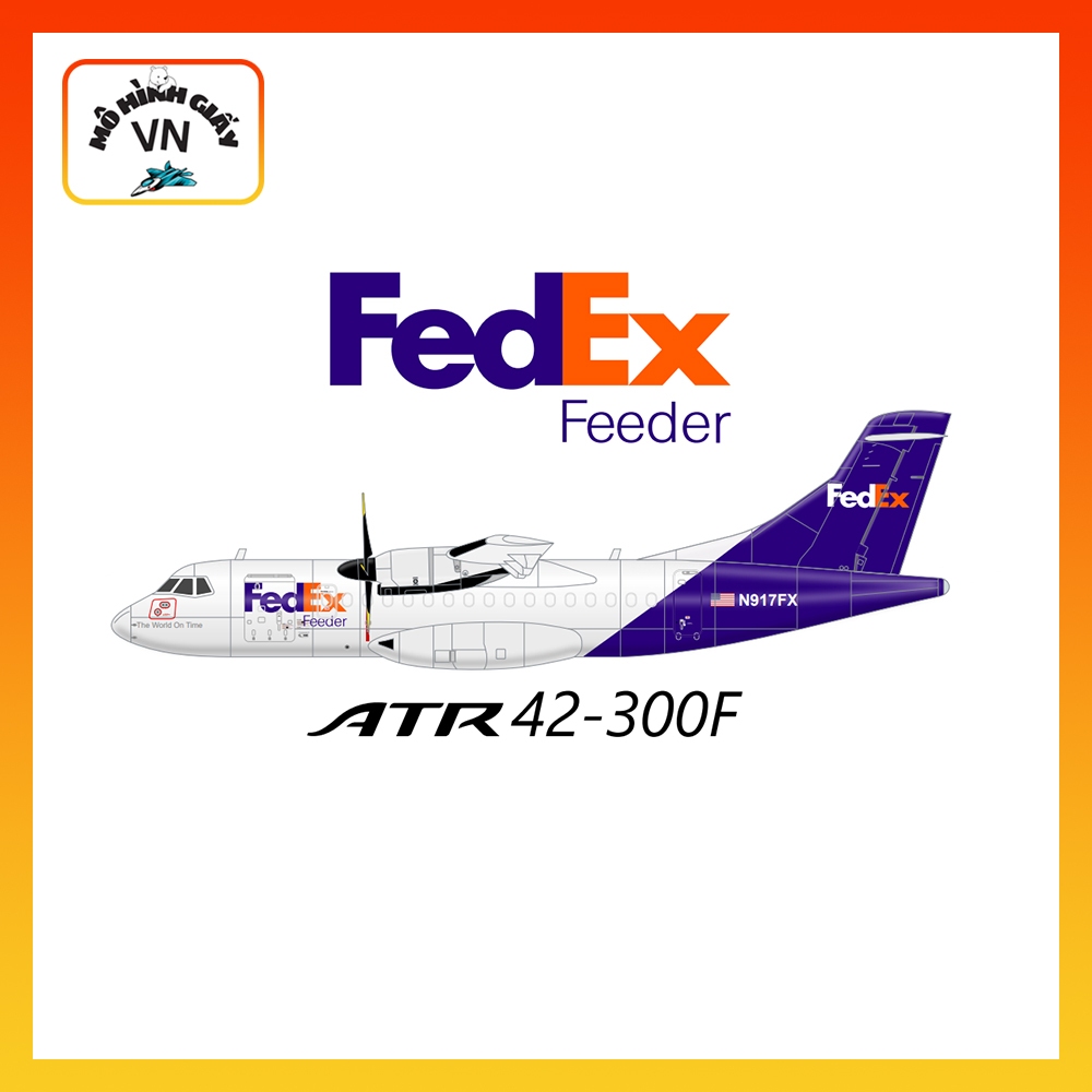 Mô Hình Giấy Lắp Ráp Máy Bay ATR 42-300F FedEx - MohinhgiayVN | Shopee ...