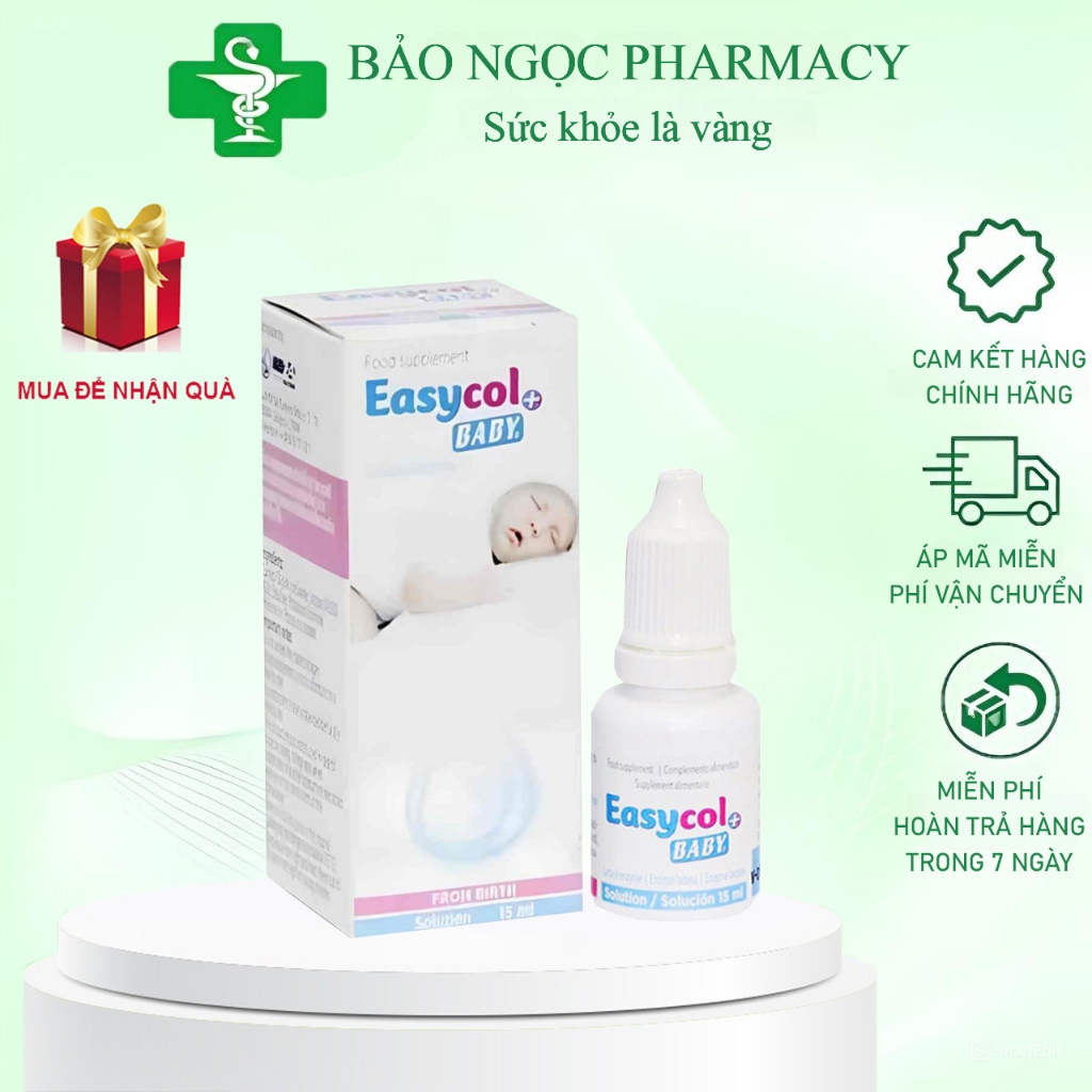 [CHÍNH HÃNG] Men tiêu hoá Easycol Baby + 15ml hỗ trợ làm giảm các triệu ...