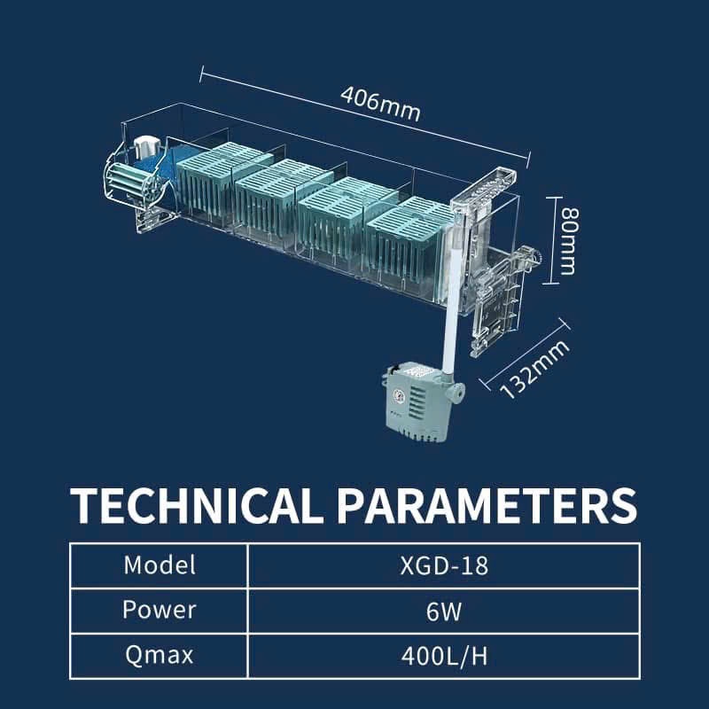 Lọc tràn trên có kèm máy bơm Jeneca GD VÀ XGD 15 16 17 18 19 cho bể cá từ 30-60cm | Shopee Việt Nam