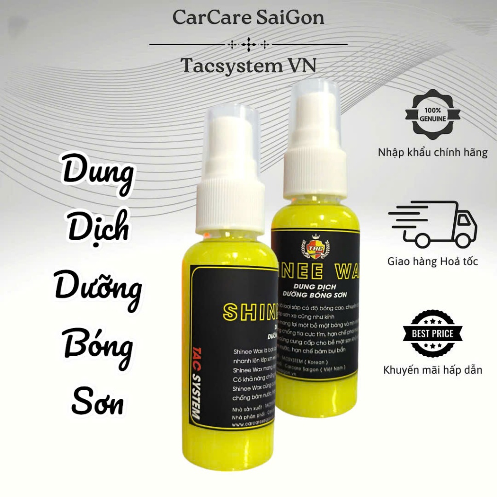 Dung dịch dưỡng bóng sơn TACSYSTEM SHINEE WAX tăng độ bóng và mượt cho ...