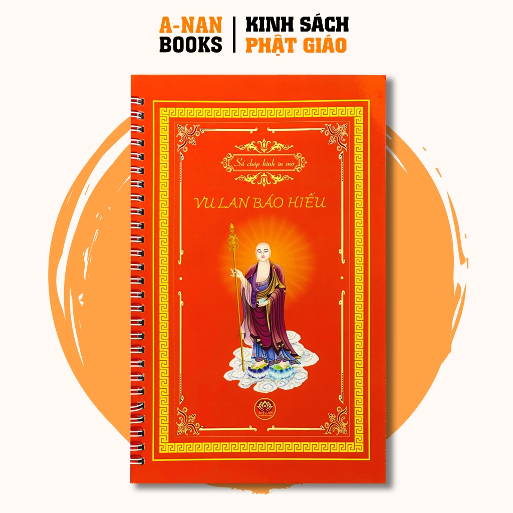 Vở chép Kinh Vu lan, sổ chép kinh Vu Lan Báo Hiếu in chữ mờ loại cao ...