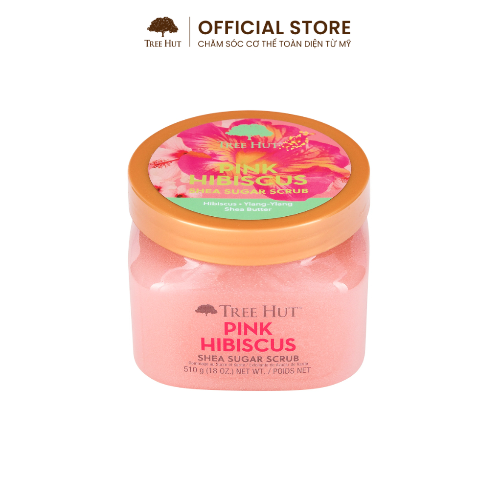 Tẩy tế bào chết cơ thể Tree Hut Pink Hibiscus Shea Sugar Scrub, dưỡng ...