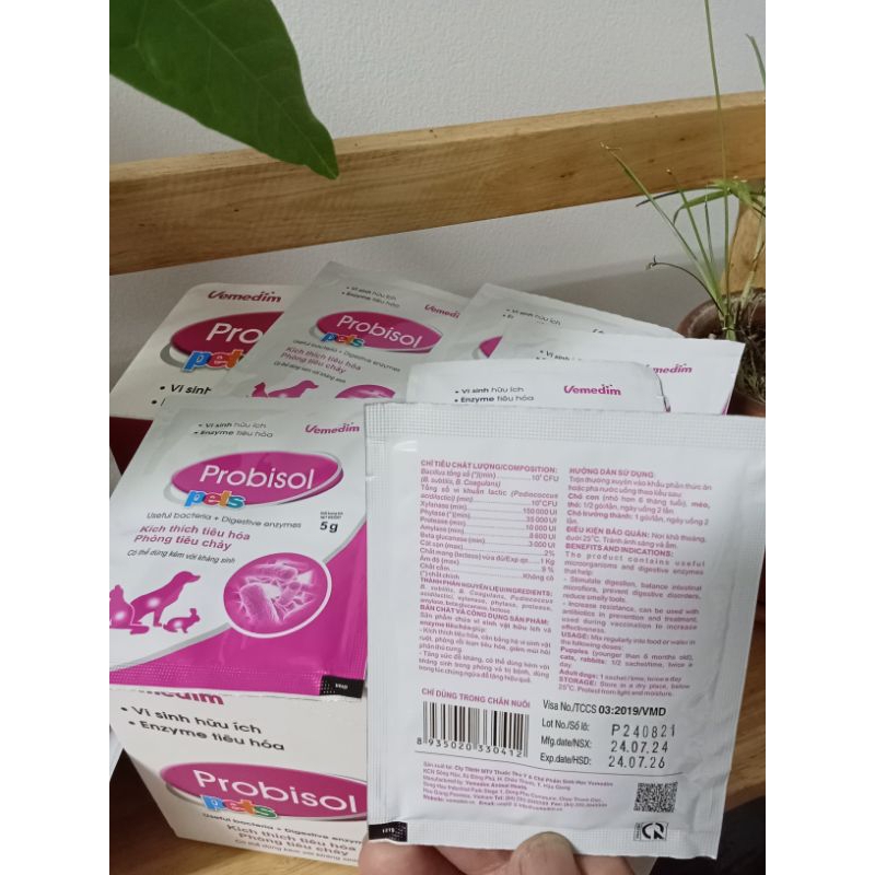 Combo 5- 10 -20 gói Vemedim Probisol for pets cân bằng hệ vi sinh đường ...