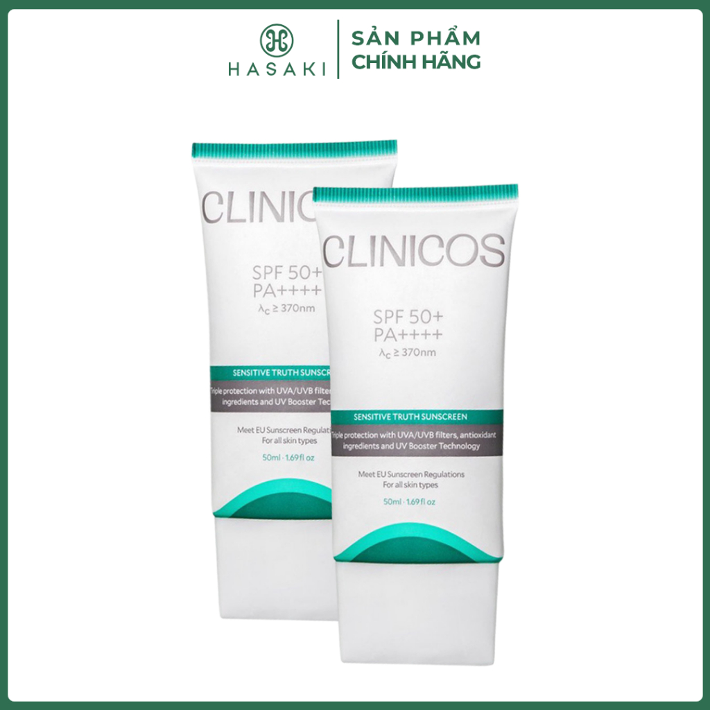 [DAILY] Combo Kem Chống Nắng Nâng Tone Cho Da Nhạy Cảm 50ml Clinicos Truth Sunscreen SPF50+ PA ...