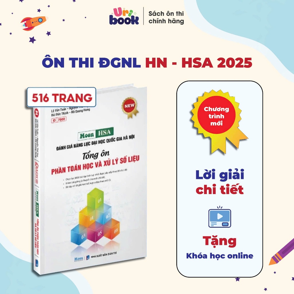 (HSA- ĐGNL HN 2025) Sách ôn thi đánh giá năng lực Đại Học Quốc Gia Hà ...