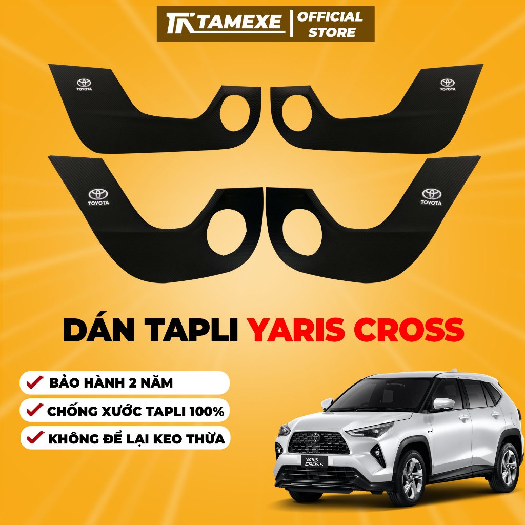 Miếng dán tapli cửa ô tô TOYOTA YARIS CROSS loại 1 TAMEXE chống trầy ...