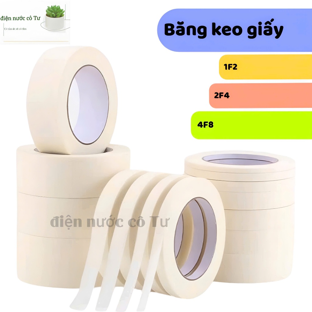 1 cuộn Băng Keo Giấy 24mm - băng keo giấy đủ kích cỡ | Shopee Việt Nam