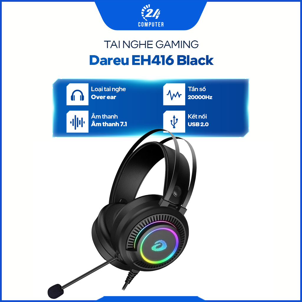 Tai Nghe Dareu EH416 RGB (7.1, USB, LED RGB) | Shopee Việt Nam