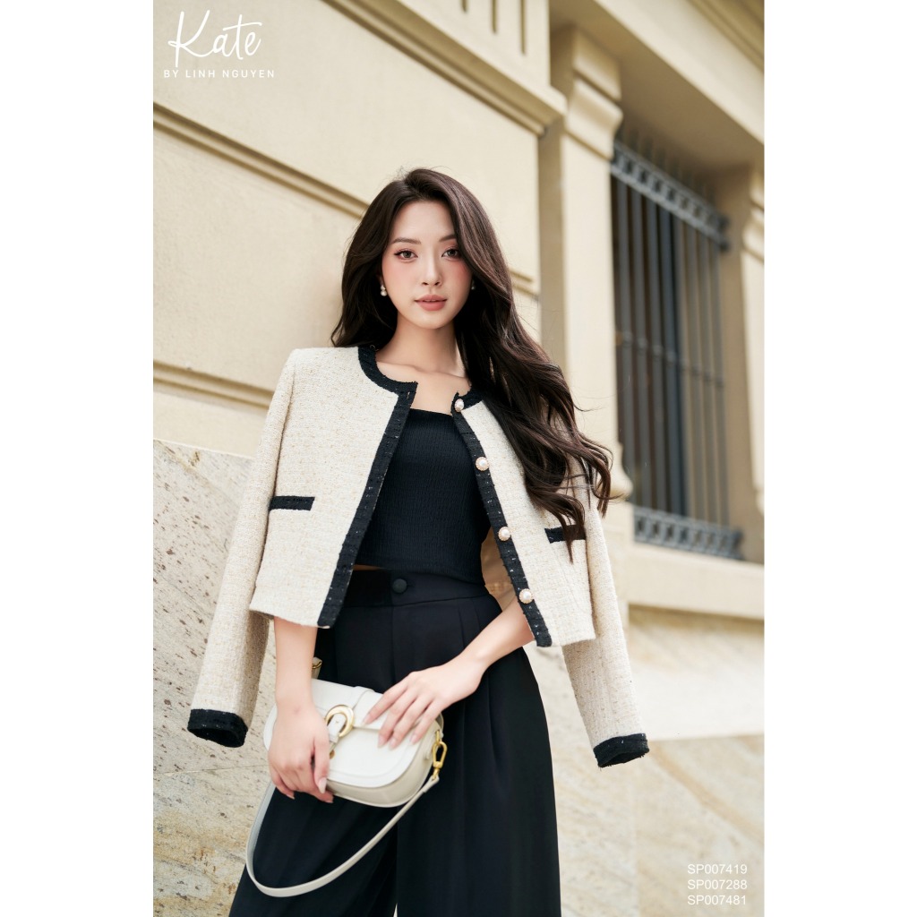 Áo Angel Tweed 7419 - Quần Gory Trouser 7481 thời trang Kate by Linh ...