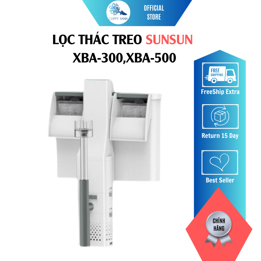 Lọc Thác Sunsun XBA-300 XBA-500 Có Tích Hợp Lọc Váng Cho Bể Cá | Shopee Việt Nam