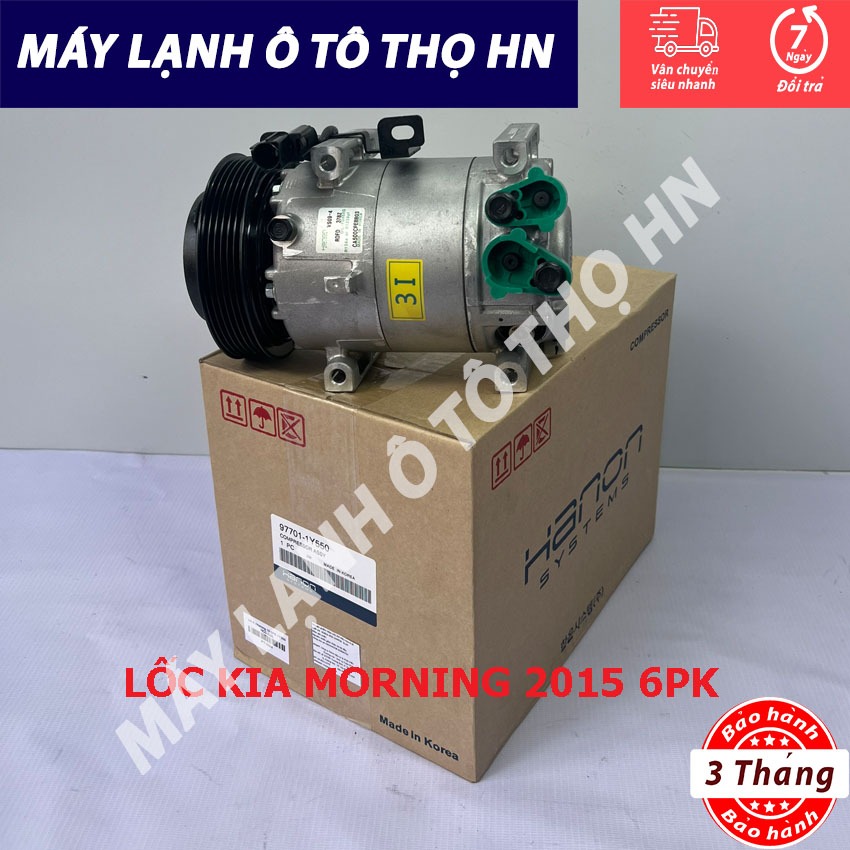Lốc điều hòa (block,máy nén) Kia Morning 2015 2016 2017 2018 (6PK,van ...