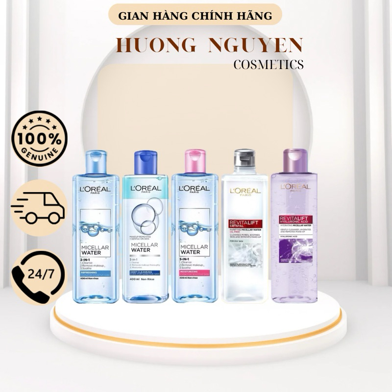 Nước tẩy trang và làm sạch sâu 3-in-1 L'Oreal Paris Micellar Water 400ml | Shopee Việt Nam