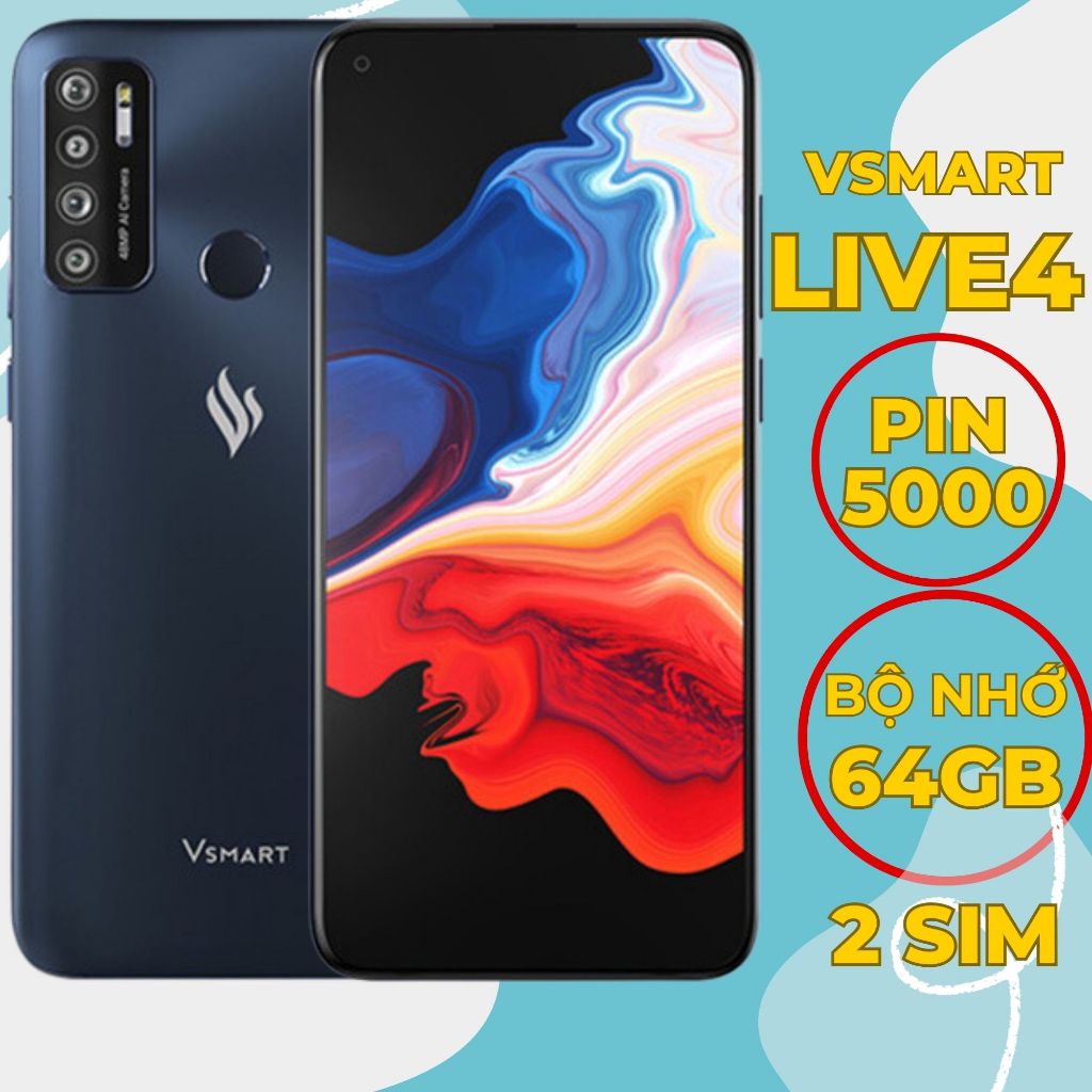 Điện thoại Vsmart Live4 RAM 6G/64GB Chính Hãng giá rẻ tặng Đầy đủ phụ kiện! | Shopee Việt Nam