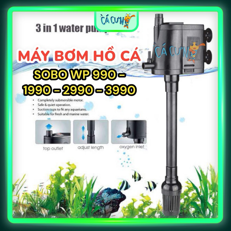 Máy bơm nước ba trong một SOBO WP-1990 WP-2990 WP-3990 - Bơm lọc nước hồ cá 3in1 (Hàng Công Ty ...