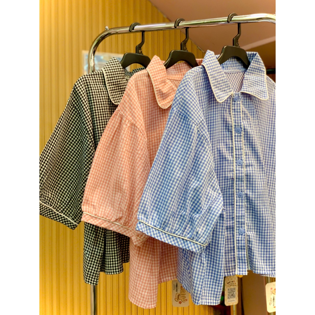 (MUP BOUTIQUE 60 - 120KG) ÁO SƠ MI CARO CỔ BÈO BIGSIZE | Shopee Việt Nam