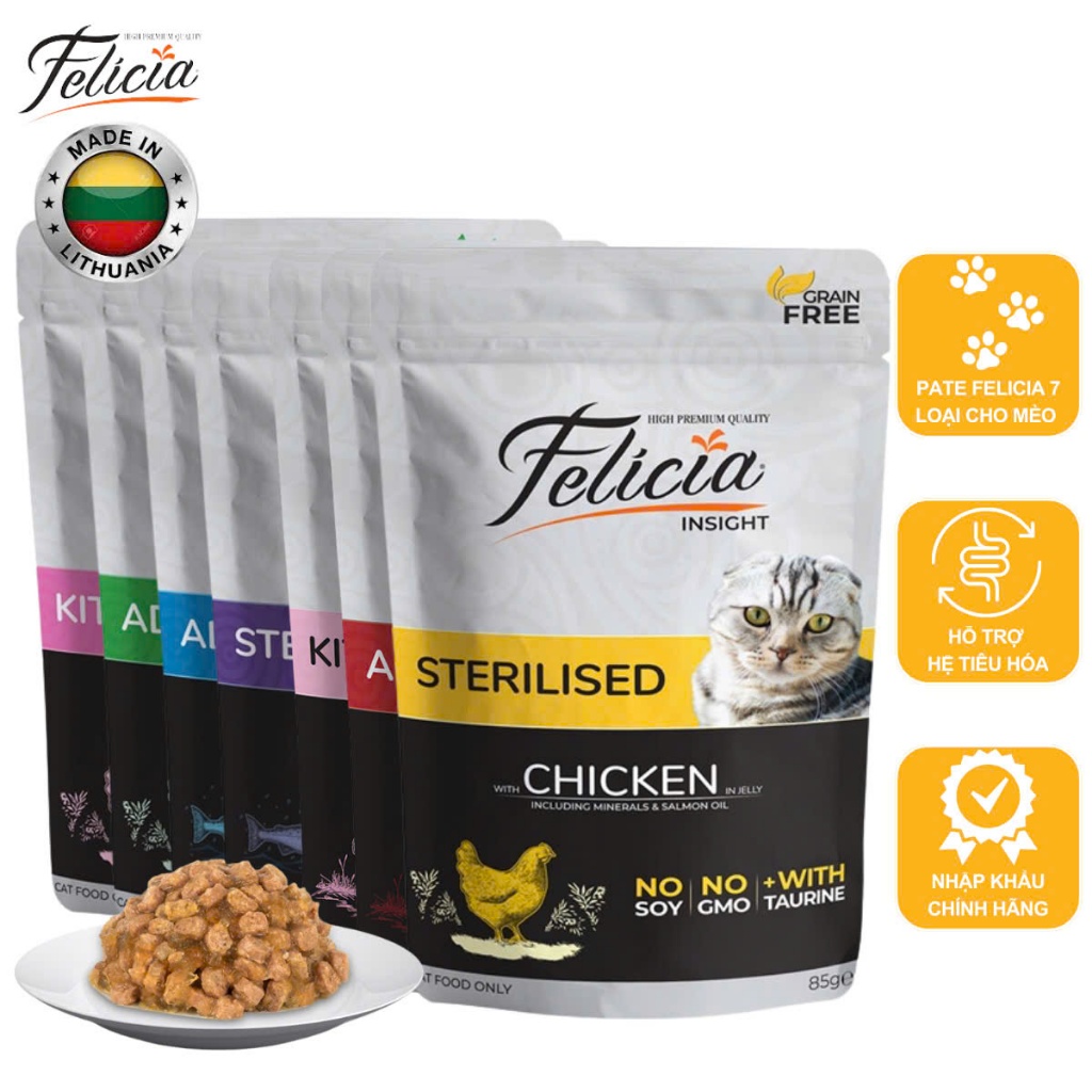 Pate Felicia cho mèo - Gói 85G | Shopee Việt Nam