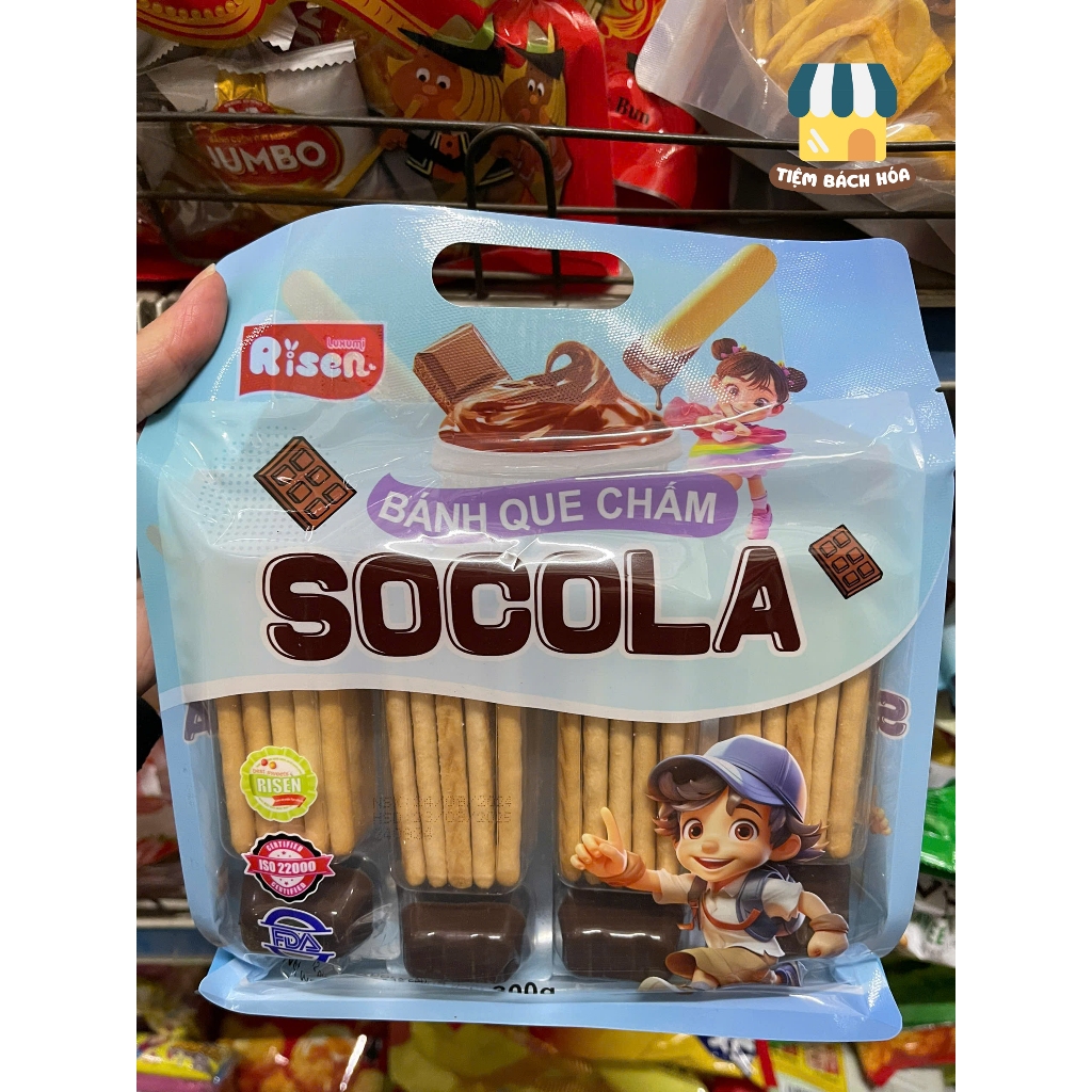 Bánh Que Chấm Socola , Bánh Quy Que Phủ Socola Túi 300g - Risen Việt ...