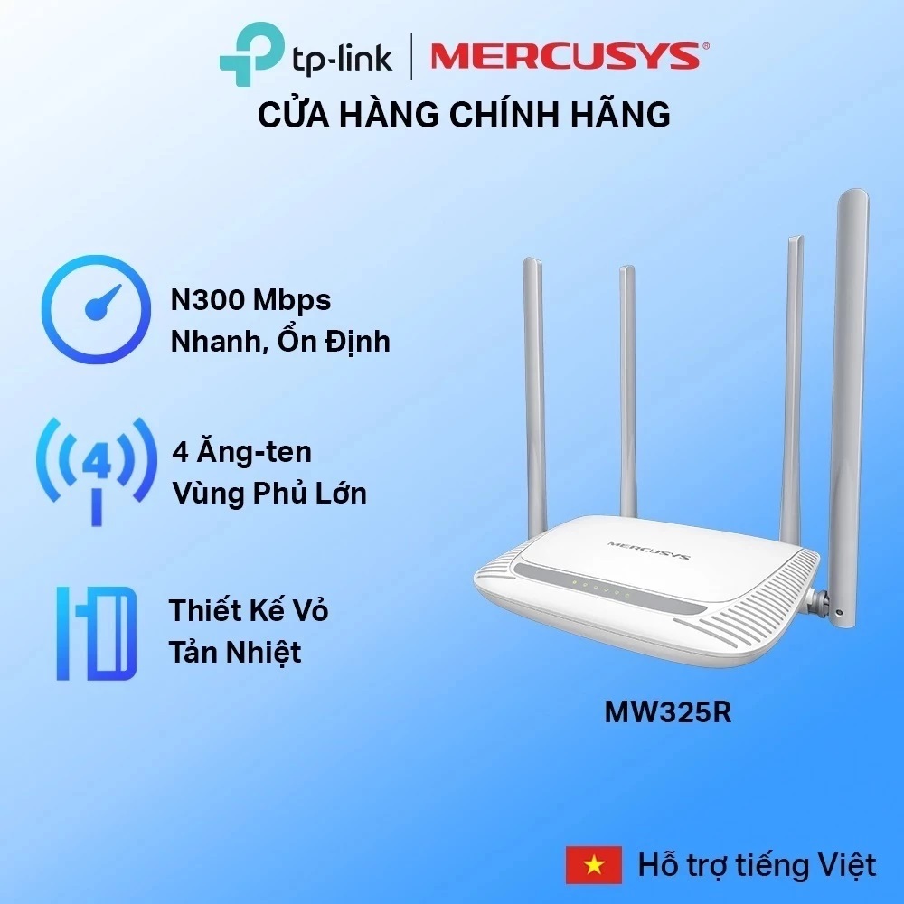 Bộ Phát Wifi Mercusys MW325R Chuẩn N 300Mbps - Hàng Chính Hãng | Shopee ...