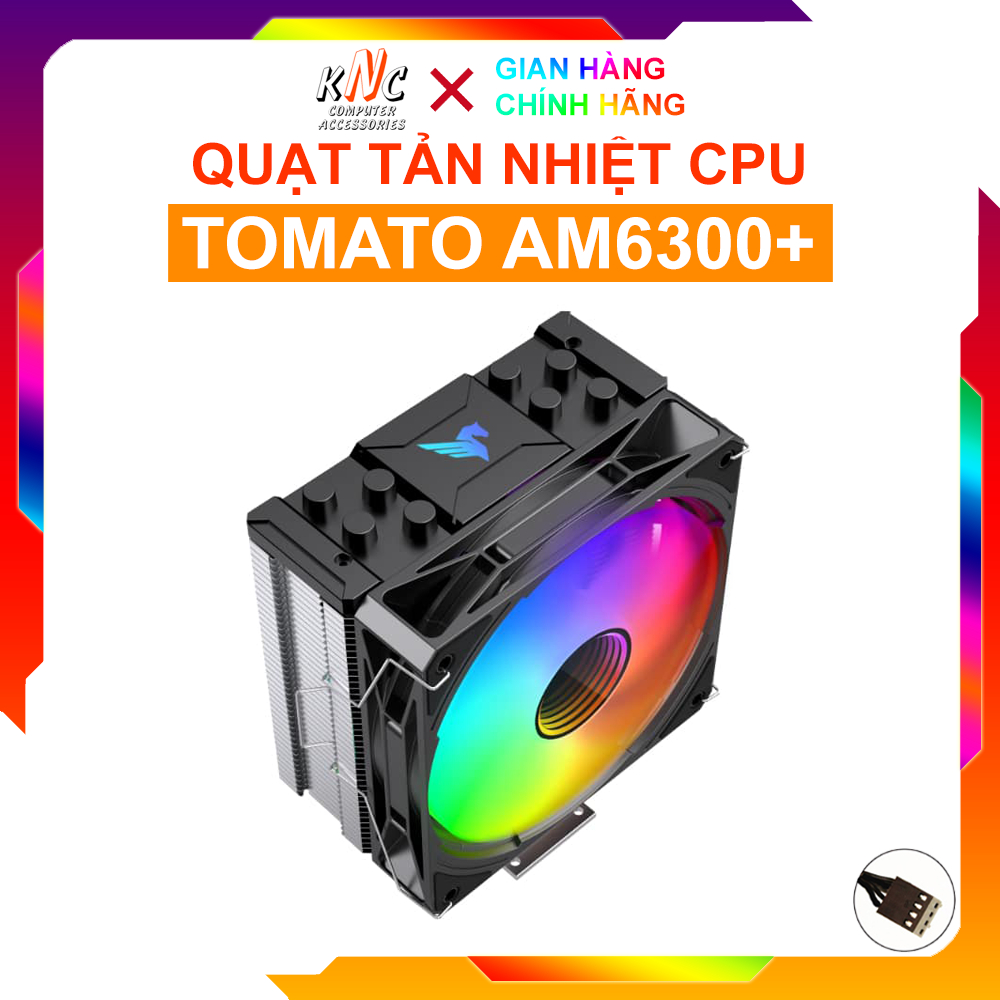 Quạt Tản Nhiệt CPU TOMATO AM6300 Plus Màu Đen Led RGB 4 Ống Đồng Đổi ...