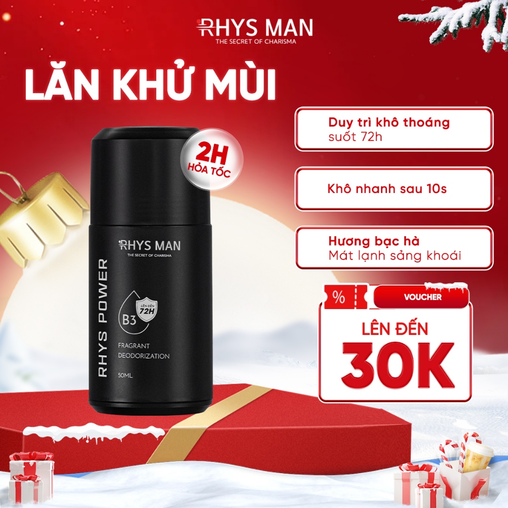 Lăn khử mùi RHYS MAN khử mùi kiểm soát mồ hôi Rhys Power 50ml | Shopee ...