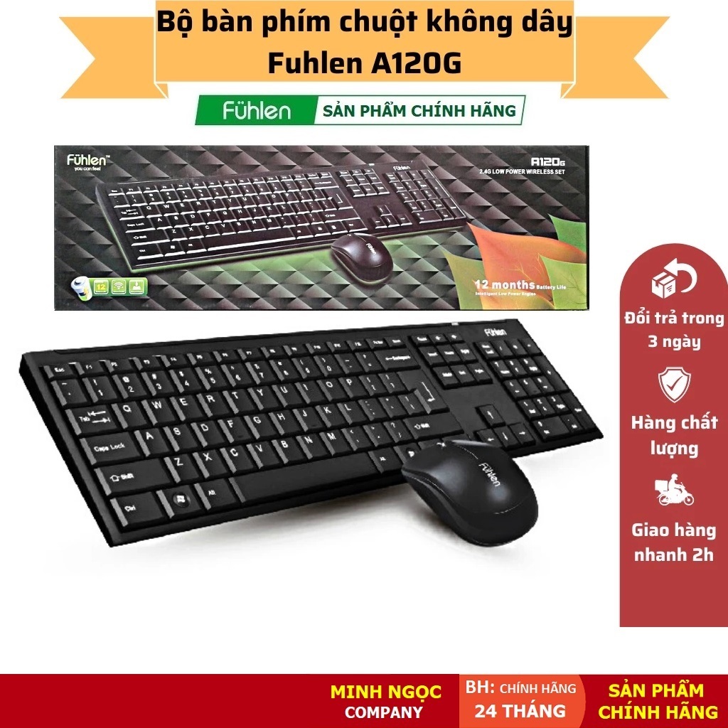 Bộ bàn phím và chuột không dây Fuhlen A120 + A120G - Hàng Chính Hãng ...