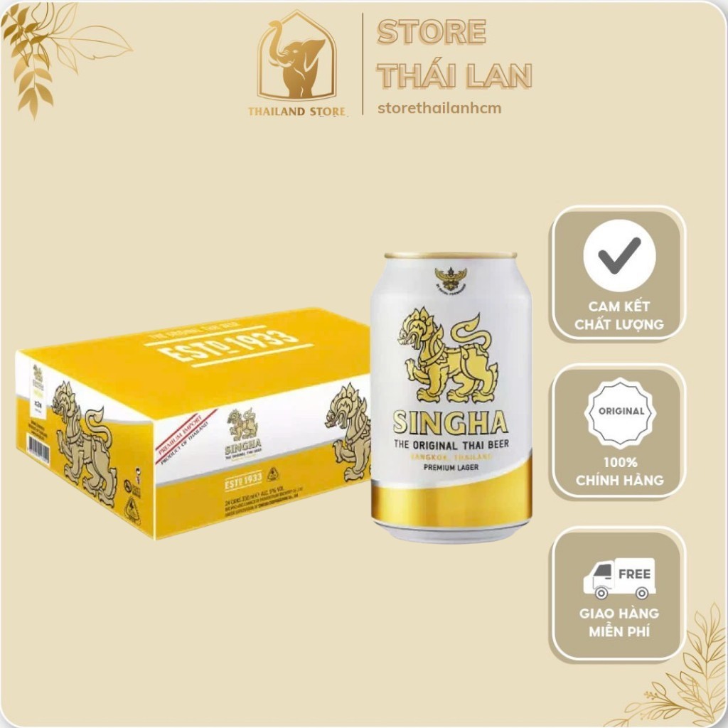 [COMBO 1 THÙNG 24 LON] BIA SINGHA – ĐỈNH CAO HƯƠNG VỊ THÁI LAN | Shopee ...