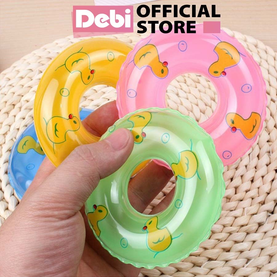 Phao Mini Đồ Chơi Phao Bơi Bơm Hơi Mini Họa Tiết Vịt Vàng Nhà Tắm Dễ ...