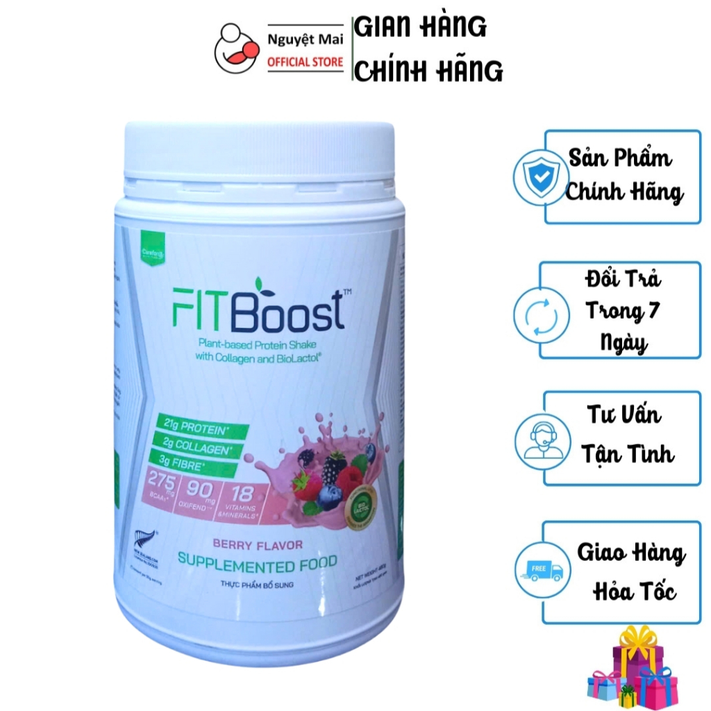Thực phẩm bổ sung Protein và Collagen FITBOOST hộp 480g - Kiểm soát cân nặng thay thế bữa ăn ...