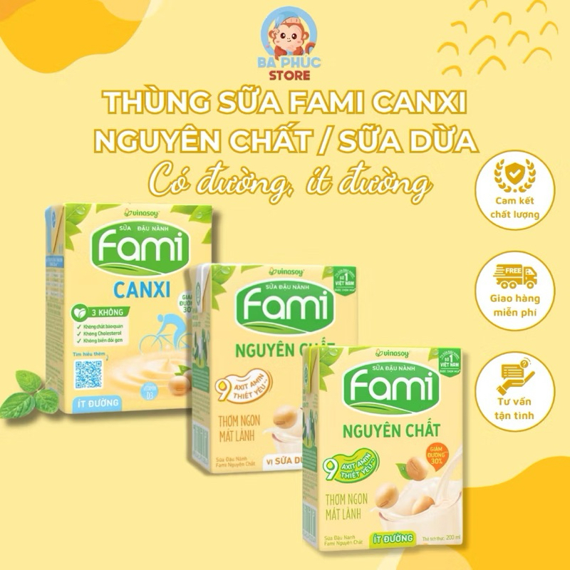 Thùng 36 hộp sữa đậu nành Fami Canxi | Shopee Việt Nam