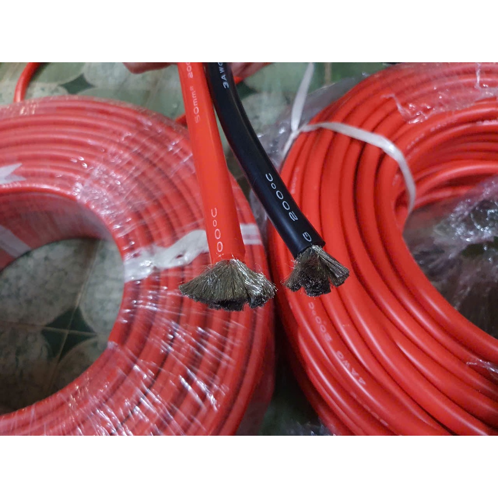 Mét Dây AWG siêu mềm, chịu nhiệt độ cao, dòng điện lớn 2AWG - 6AWG ...