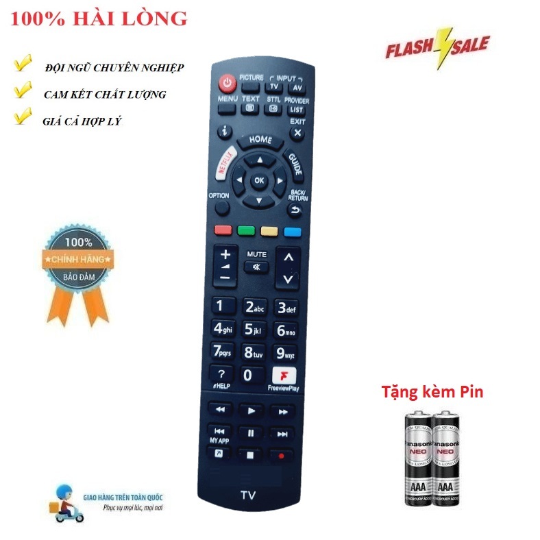 Remote Điều khiển tivi Pa_na_so_nic HÀNG CHÍNH HÃNG theo TV 100% Tặng ...