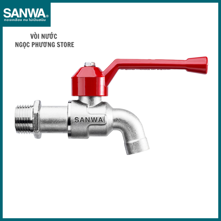 Vòi hồ, vòi nước SANWA THÁI LAN, loại không mỏ - Phi 21 CK15 (1/2") | Shopee Việt Nam