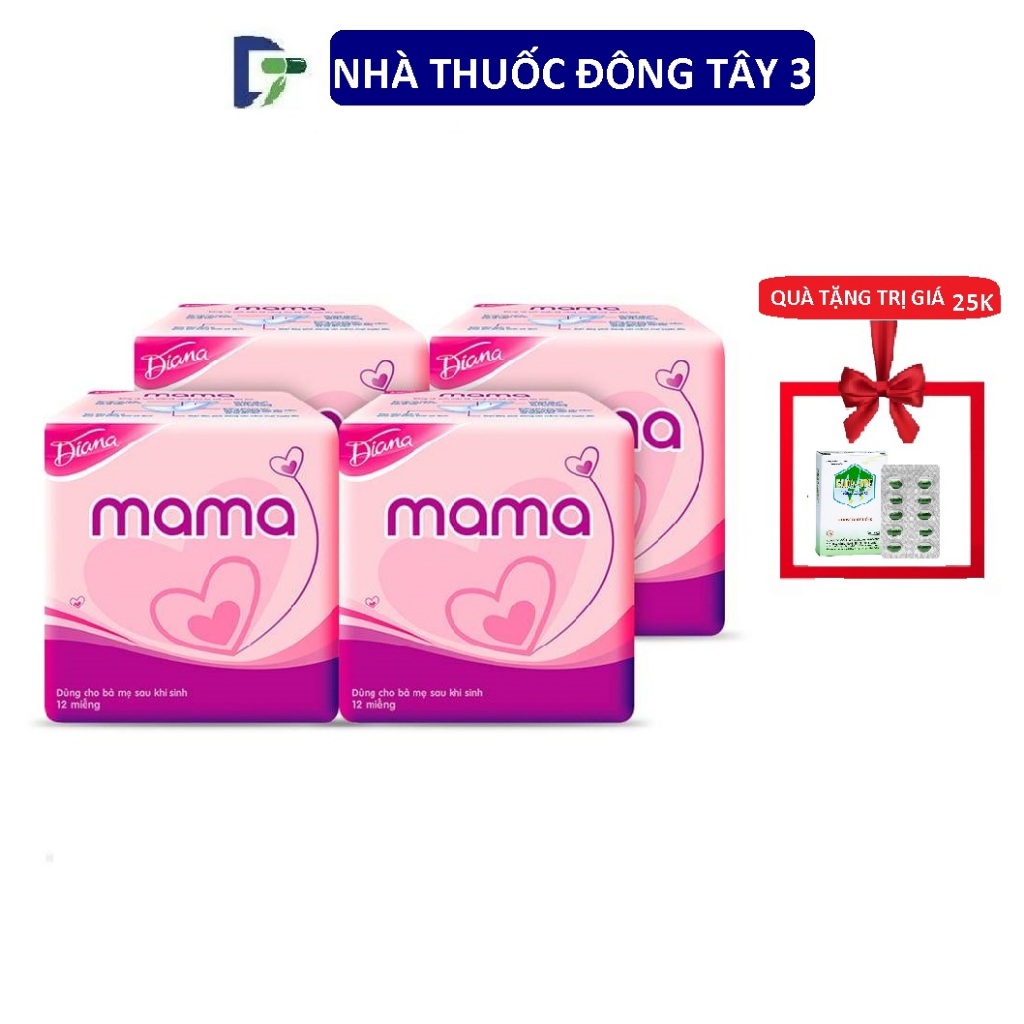 Băng vệ sinh Diana Mama dành cho bà mẹ sau sinh không cánh - Bịch 12 ...
