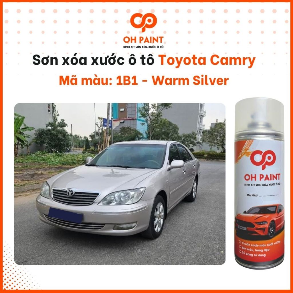 Sơn Xịt Xóa Vết Xước OH PAINT dùng cho xe TOYOTA CAMRY màu BẠC ÁNH HỒNG ...