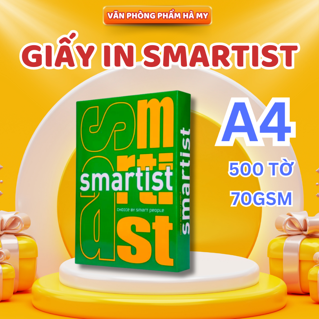 1 Ream 500 Tờ Giấy In Smartist A4 Định Lượng 70 gsm Giấy láng, mịn ...