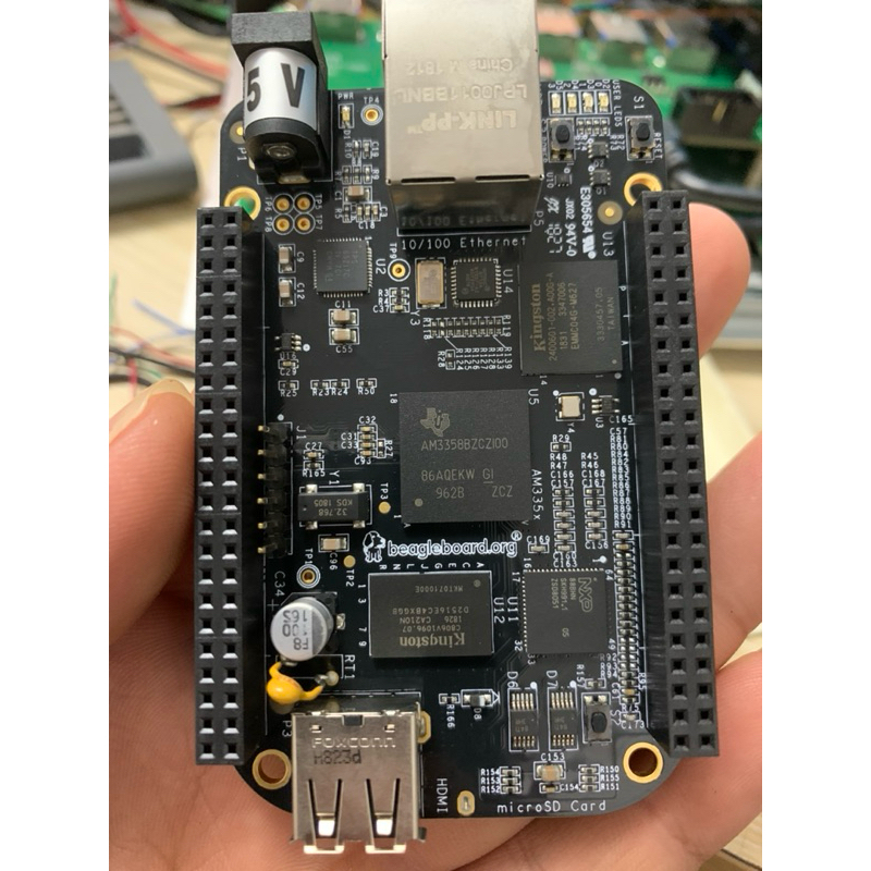 Máy tính nhúng Beaglebone black gồm thẻ samsung 32gb và bo chuyển đổi ...