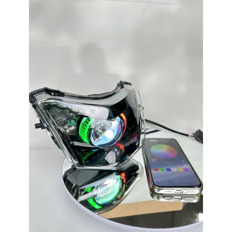 Bi Cầu Độ Sẵn Choá Wave 50-100-110 M10 V4 pro Đen Mắt Quỷ Đổi Màu ...