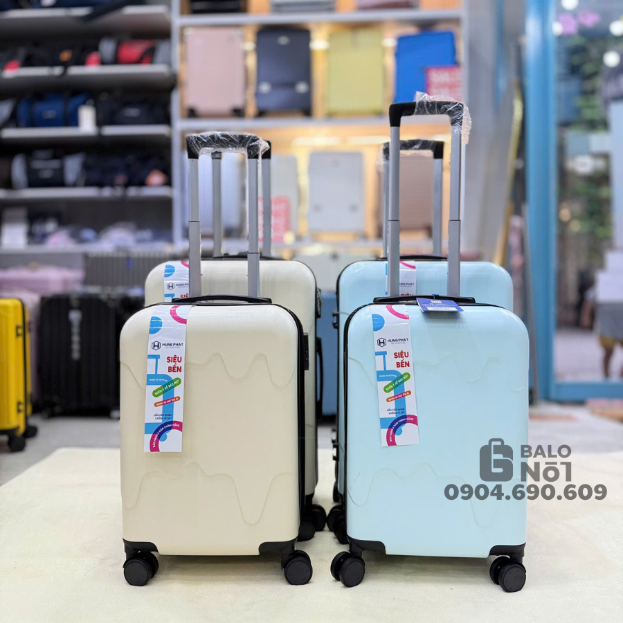 Vali Du Lịch Nhựa ABS 230 Vân Sần Chống Xước Chống Bể 2 Màu Trắng Xanh ...