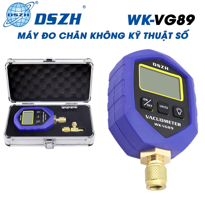 Máy đo chân không kỹ thuật số DSZH, model WK-VG89, kèm 1 đầu chuyển, màn hình LCD | Shopee Việt Nam