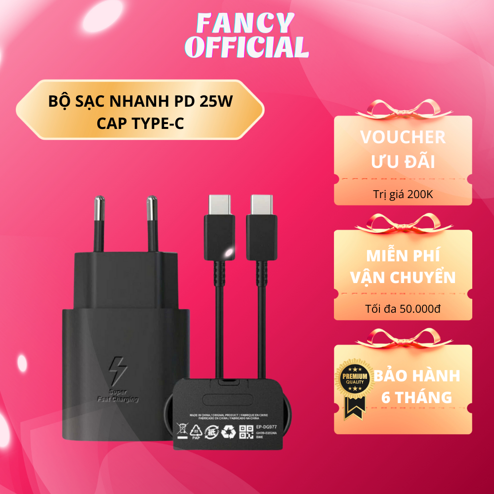 Bộ Sạc nhanh 25W Chân Type C- Type C công nghệ sạc nhanh PD, không loạn ...