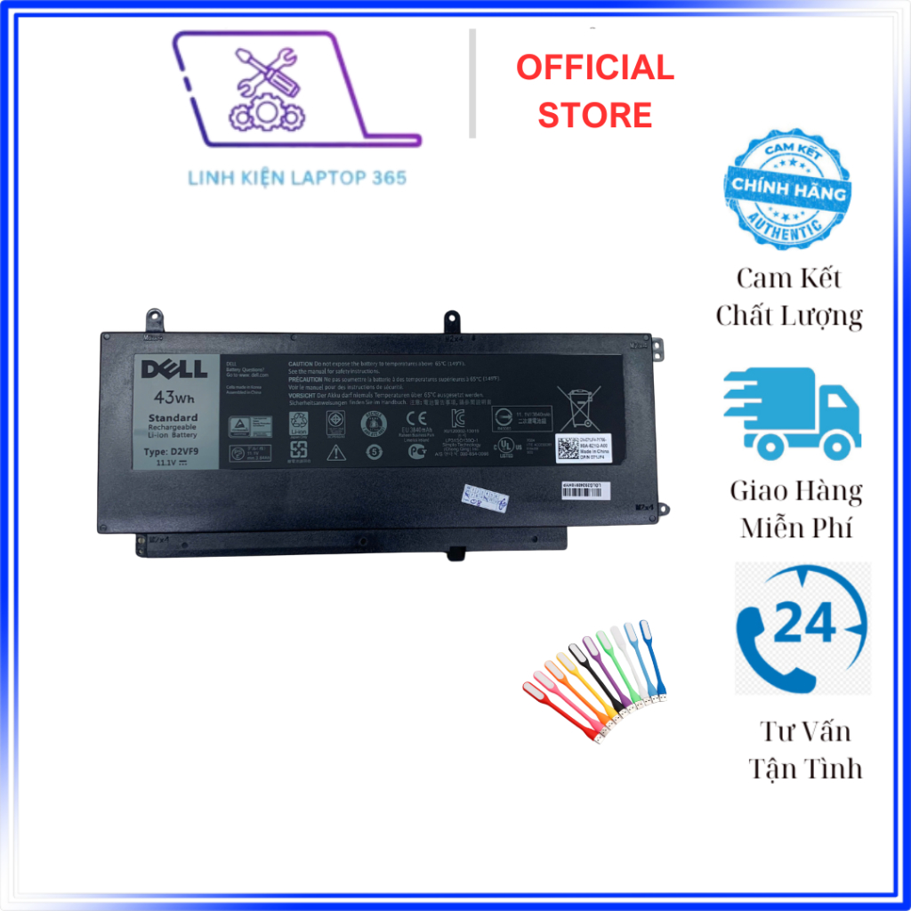Pin Laptop Dell Insprion 15-7548 D2VF9 43WH Inspiron 15 7547 7548 ...