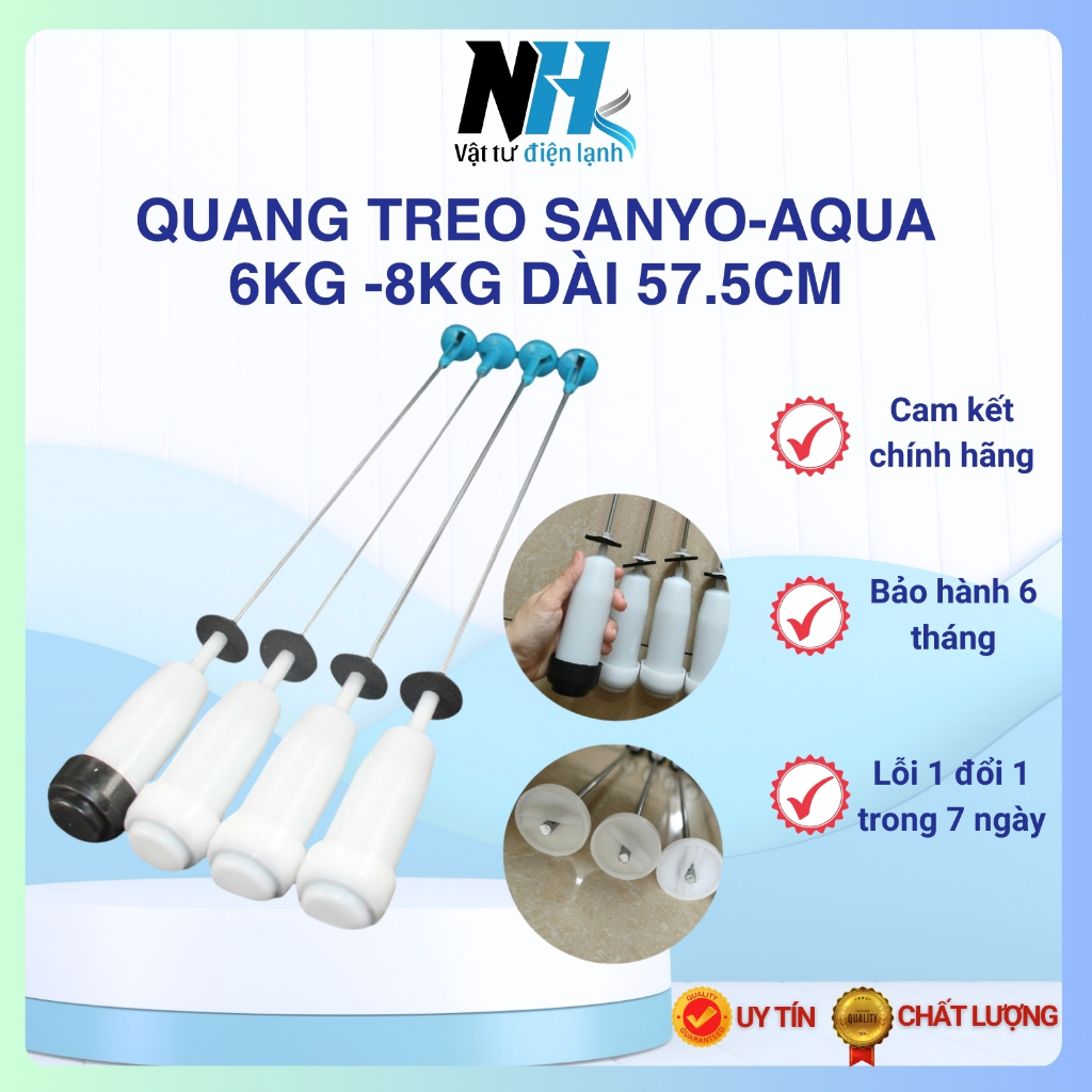 Bộ quang treo ty treo máy giặt Sanyo - Aqua dài 57.5cm dùng cho máy 6 ...