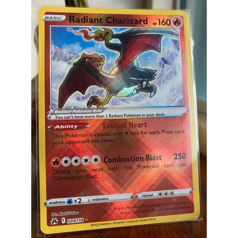 Radiant Charizard 020/159 Pokémon Card English | Shopee Việt Nam