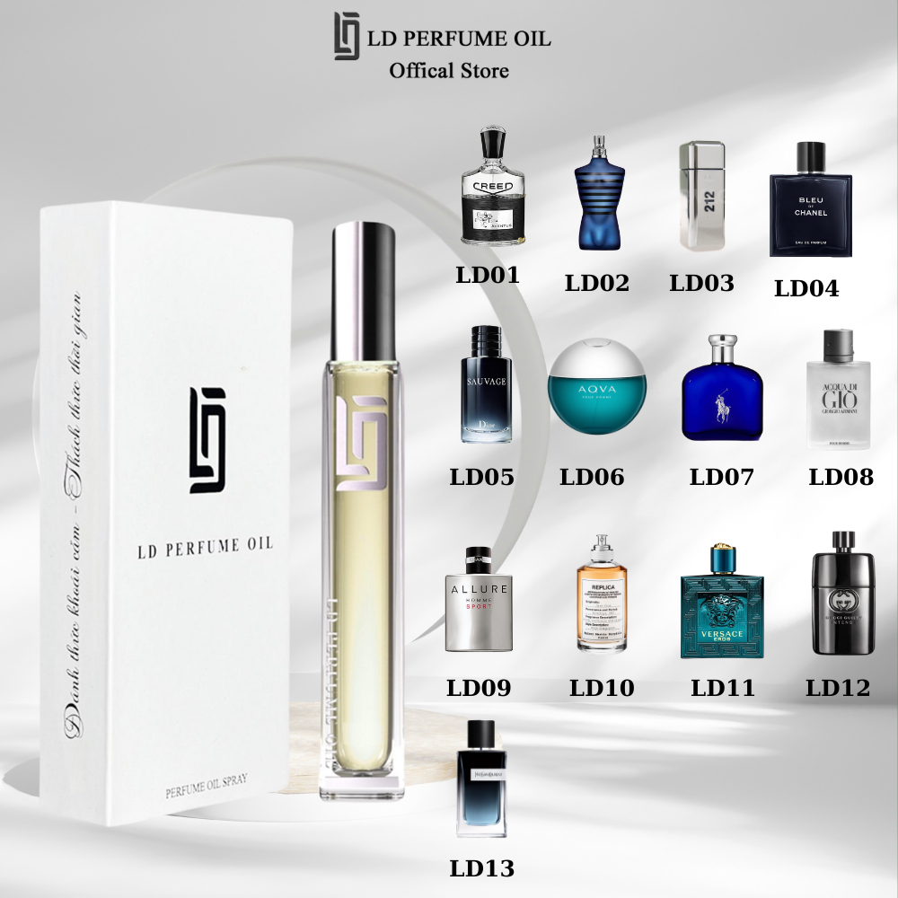 13 Tinh Dầu Nước hoa Nam LD.PERFUME.OIL 12ml - Hàng chính hãng, Không ...
