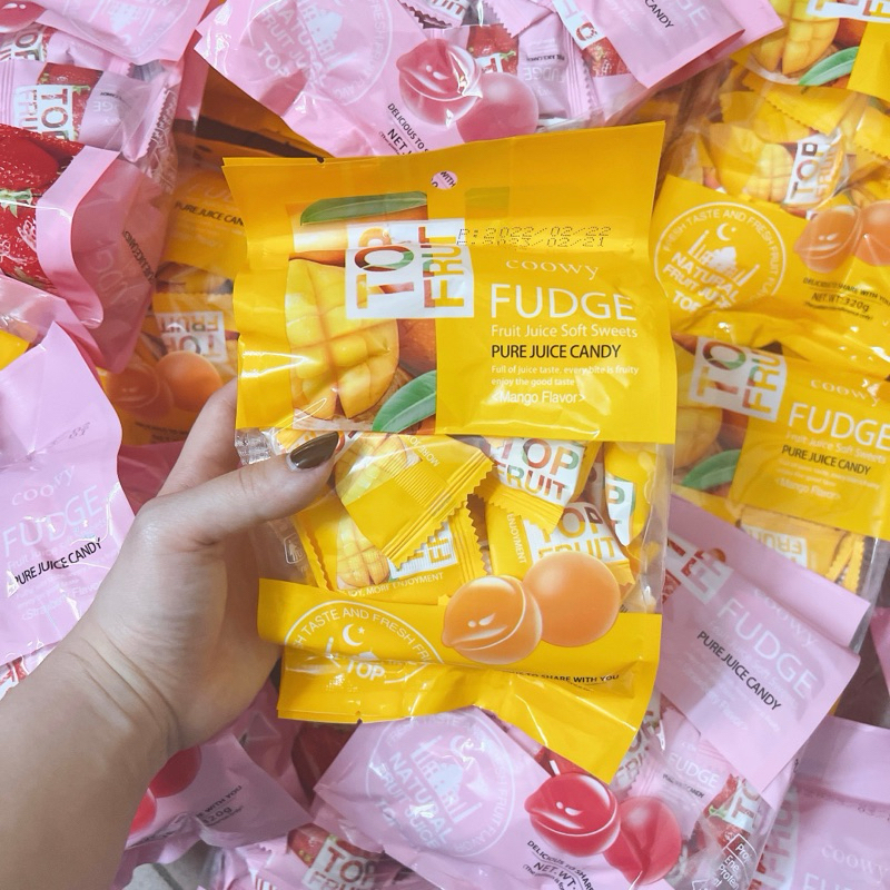 KẸO DẺO 𝐓𝐎𝐏 𝐅𝐑𝐔𝐈𝐓 𝐅𝐔𝐃𝐆𝐄 COOWY XOÀI 320GRAM | Shopee Việt Nam