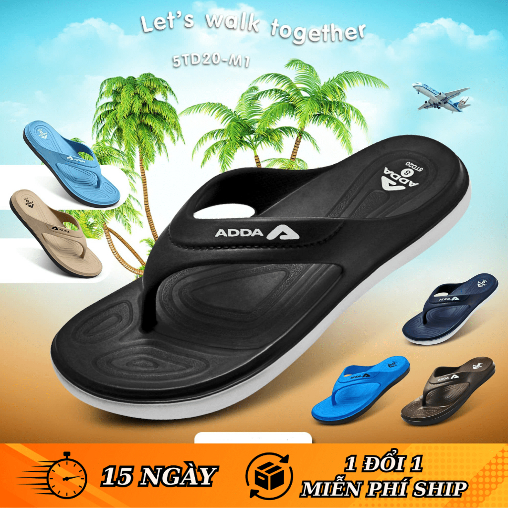Dép Kẹp Xỏ Ngón Nam Thái Lan ADDA 5TD20 Chính Hãng Chất Cao Su Non Mềm ...