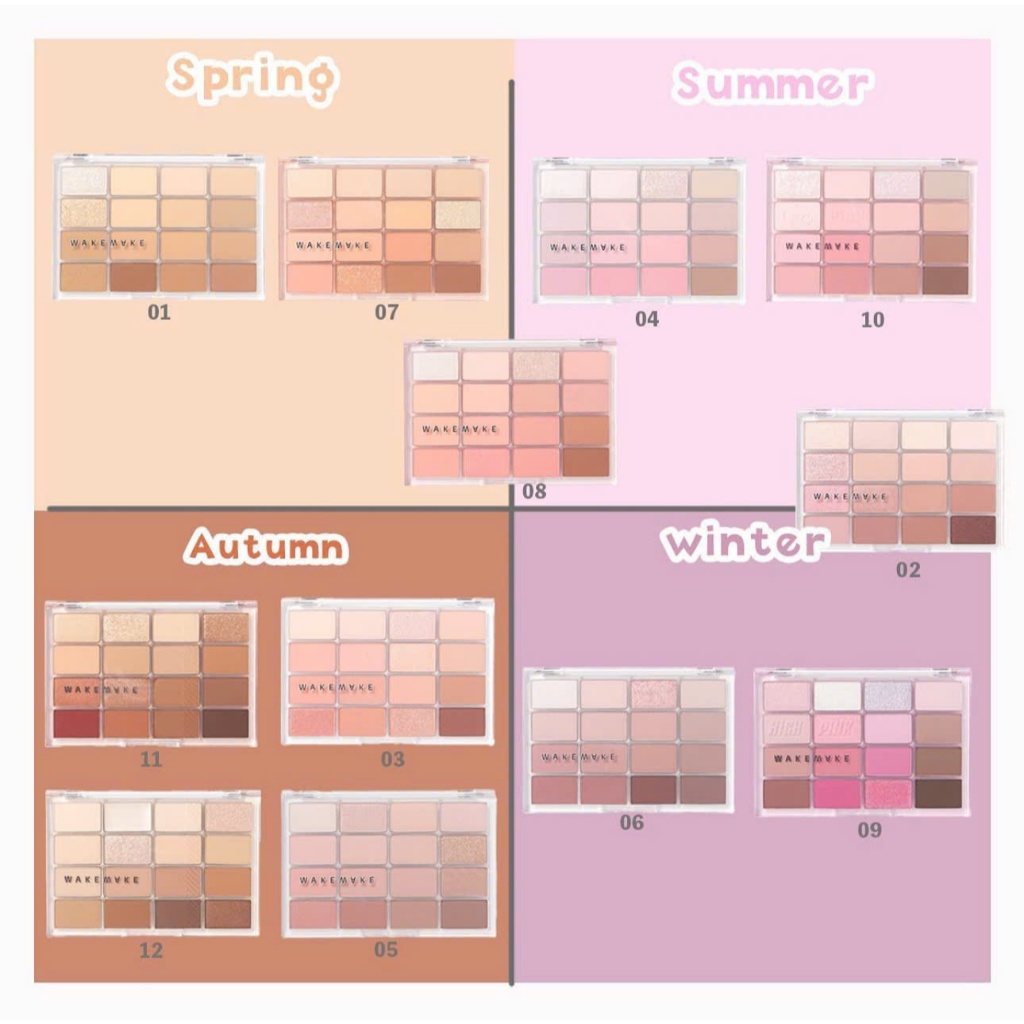 Phấn Mắt Wakemake 16 Ô Soft Blurring Eye Palette 14g Đủ Màu | Shopee Việt Nam