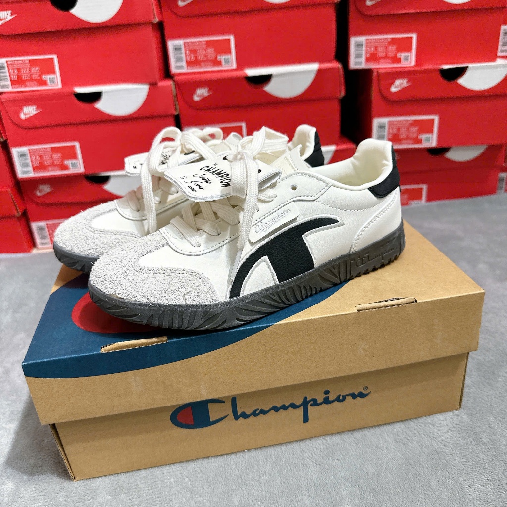 Giày thể thao Champion Essentials Champ T-Trainer ' Cream/Black, Giày Champion đen trắng ...