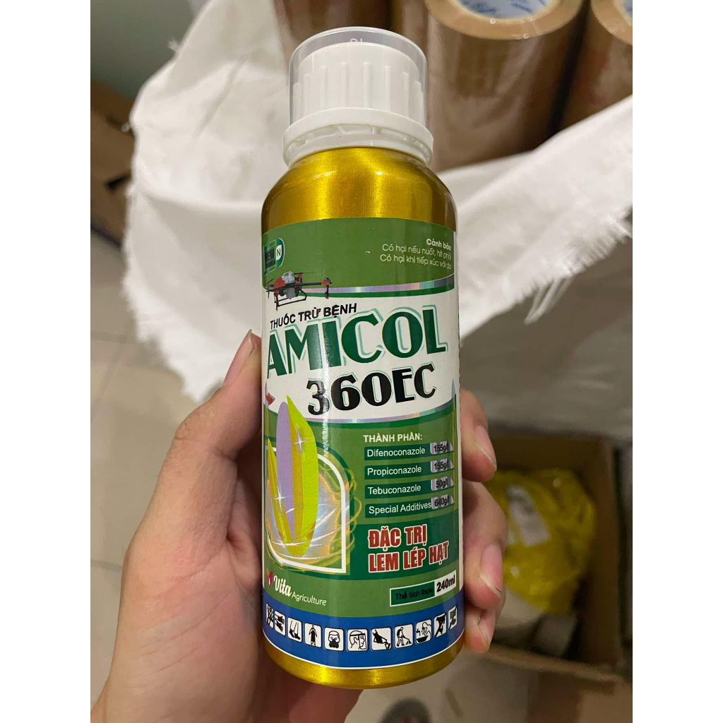 Thuốc trừ bệnh AMICOL 360EC, chai 240ml,phòng ngừa các loại bệnh cây ...