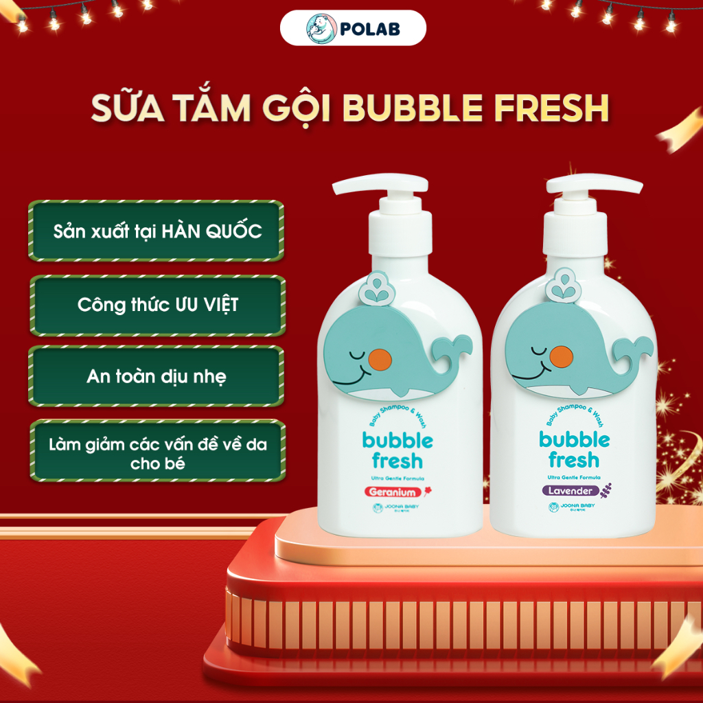 Sữa tắm gội Bubble Fresh an toàn cho bé 350ml JOONA BABY - Polab | Shopee Việt Nam